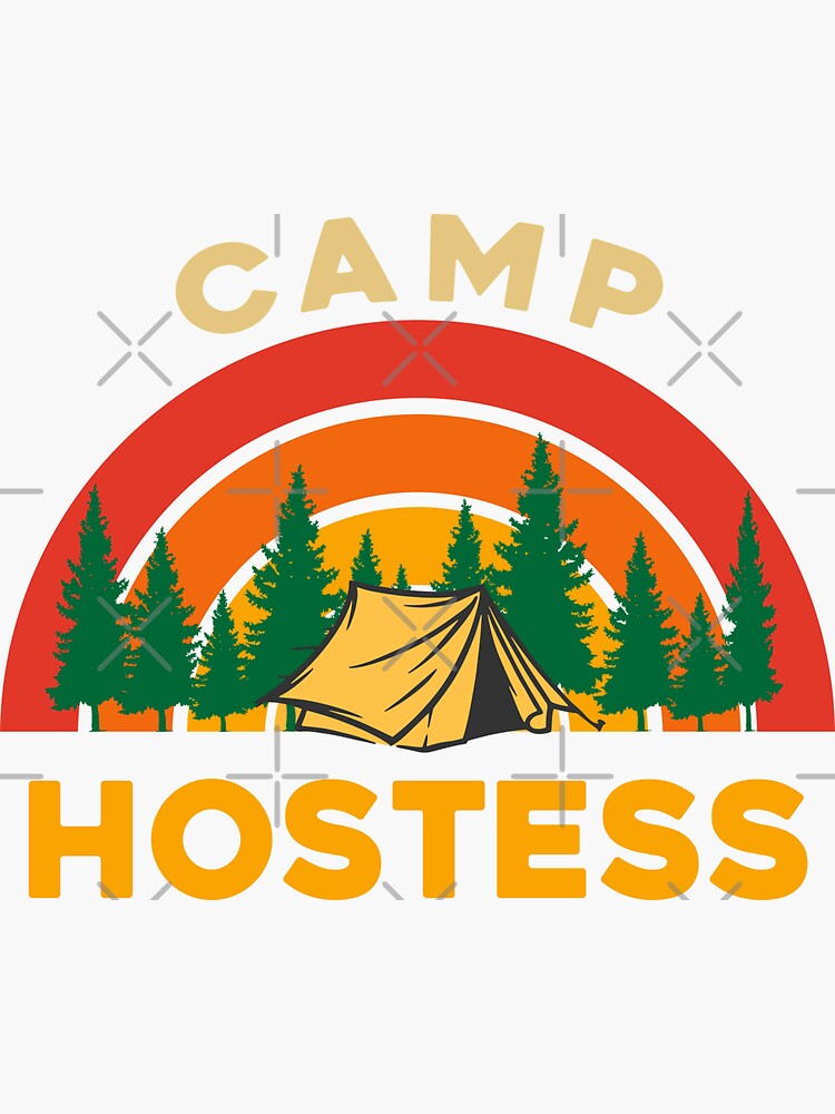 "Camp Hostess" Sticker for Sale by sleeksy | Redbubble