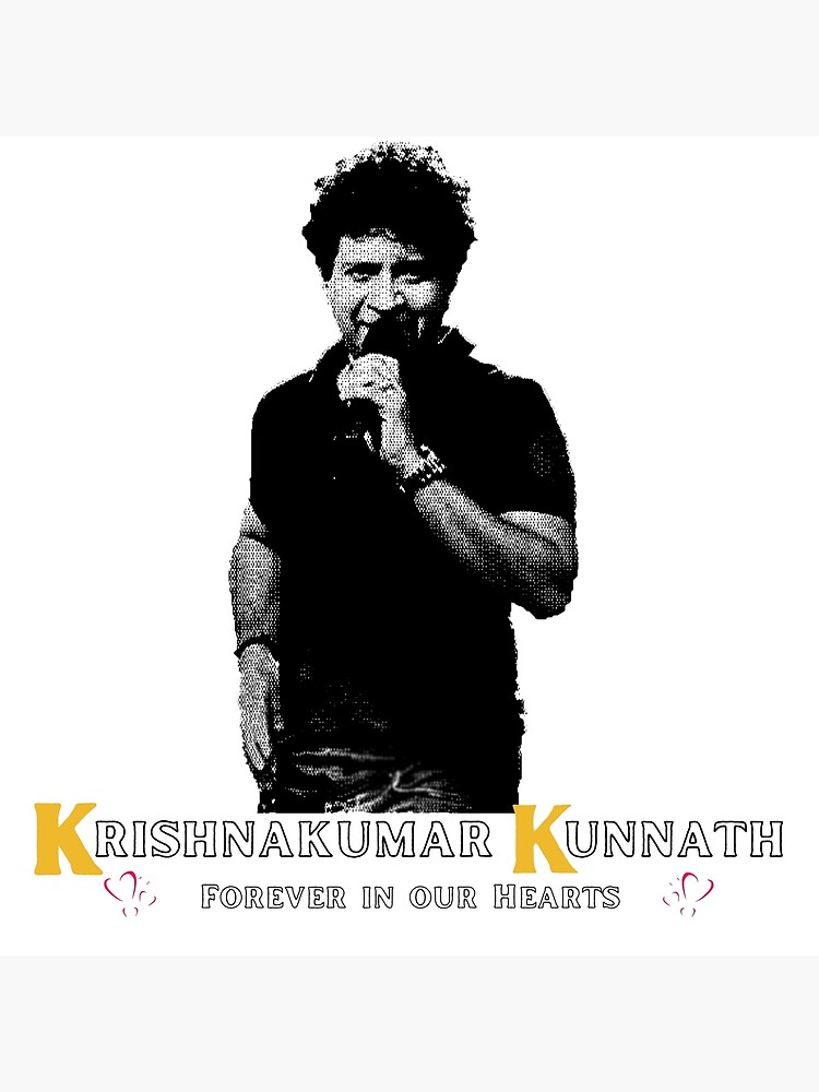 "KK Krishnakumar Kunnath Singer Tribute" Poster for Sale by ...