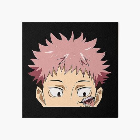 "Yuji itadori Peeker jujutsu kaisen" Art Board Print by TrashCanFanDom ...