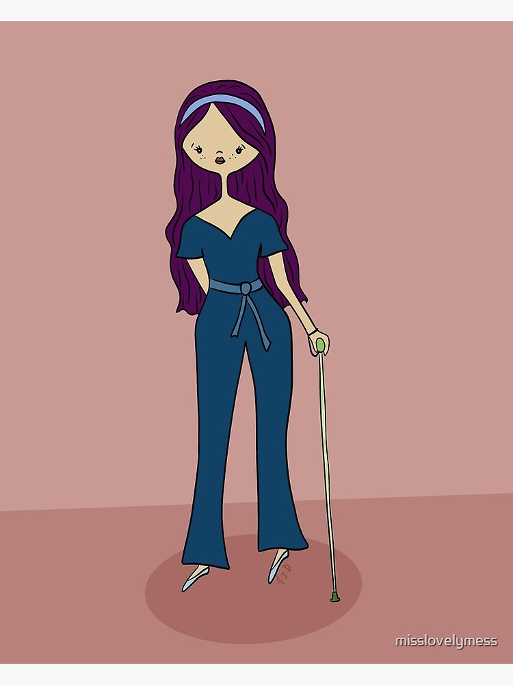 "Cute Girl With Cane (pink)" Poster for Sale by misslovelymess | Redbubble