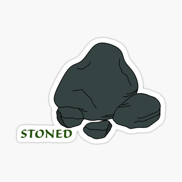 "Stoned" Sticker for Sale by OutlandishStash | Redbubble