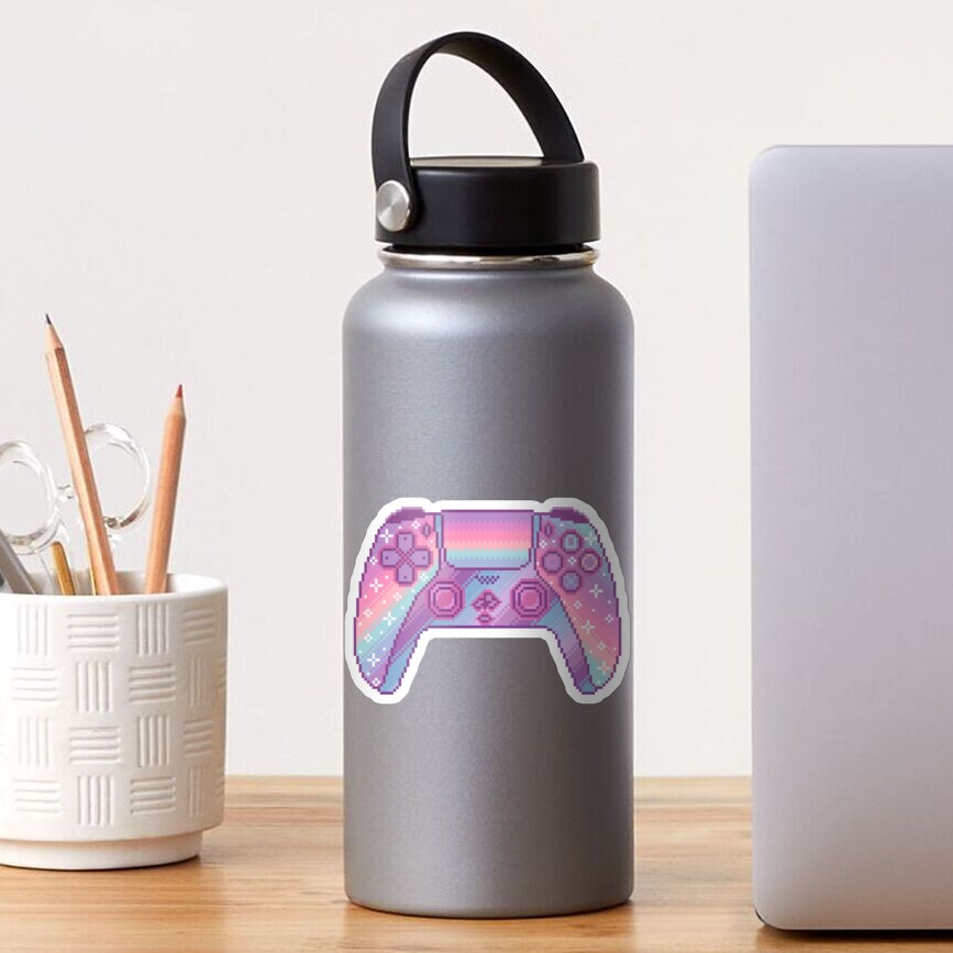 "Playstation 5 Controller Pixel Art" Sticker for Sale by AlleenasPixels ...