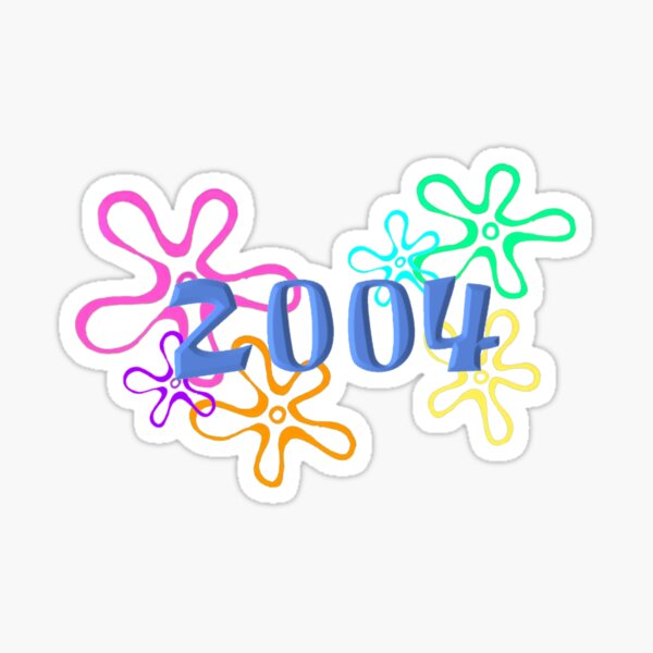 "spongebob inspired 2004" Sticker for Sale by meeeyuhh | Redbubble
