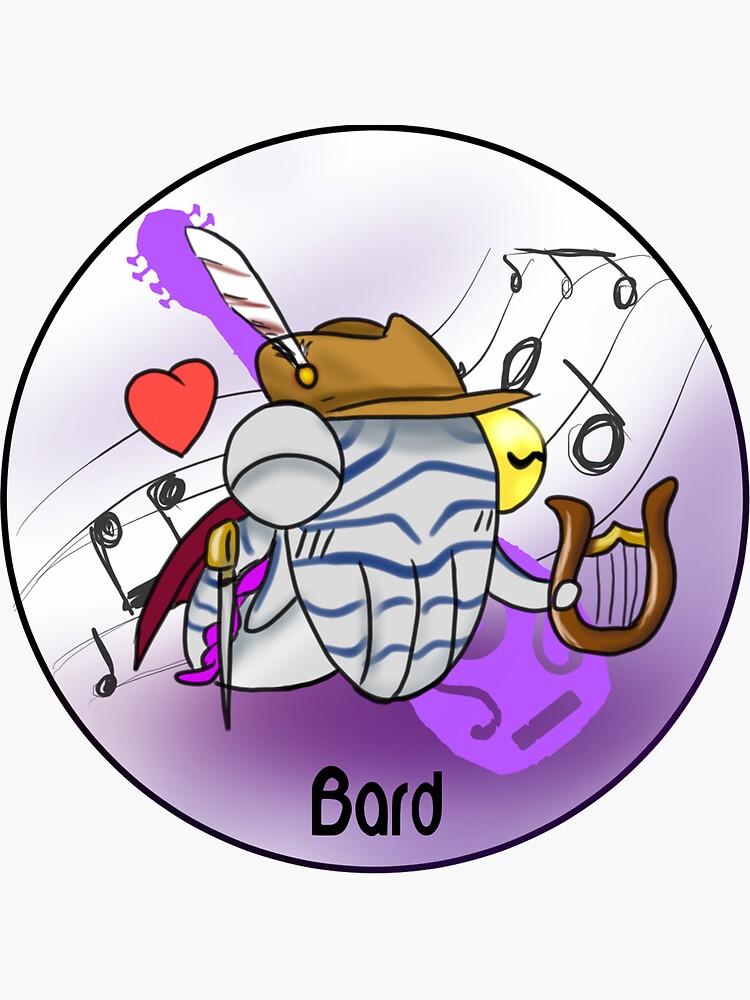 "Chibi Cuttlefish Dungeons and Dragons Bard" Sticker for Sale by ...