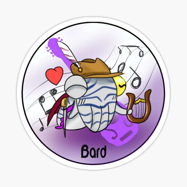"Chibi Cuttlefish Dungeons and Dragons Bard" Sticker for Sale by ...
