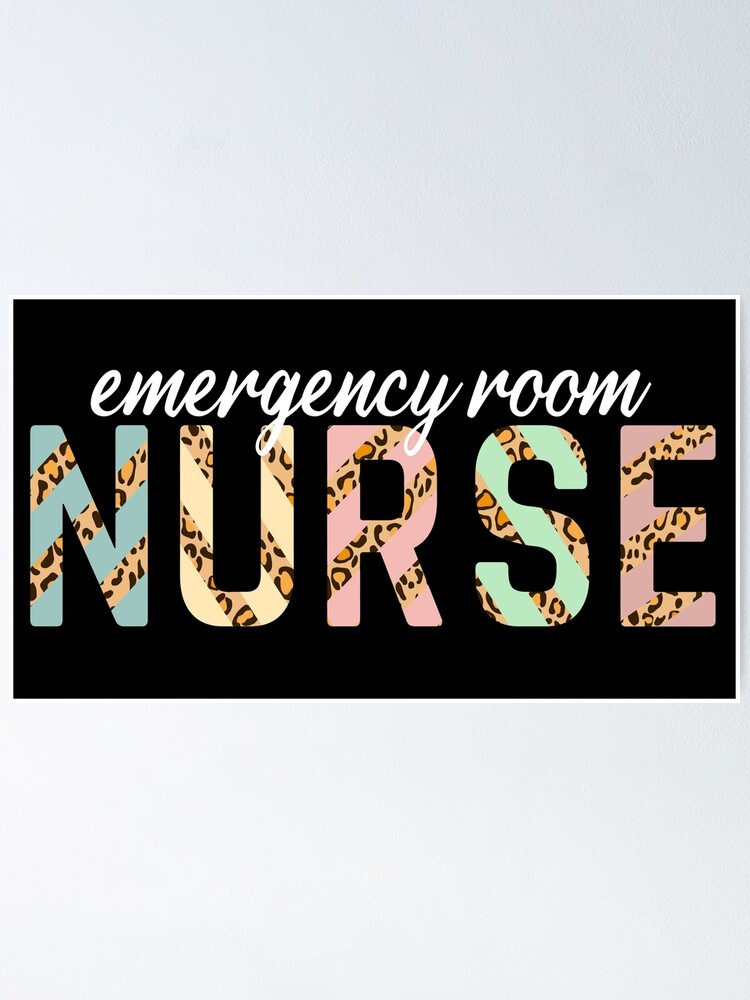 "Emergency room Nurse" Poster for Sale by MOONINSPIRATION | Redbubble