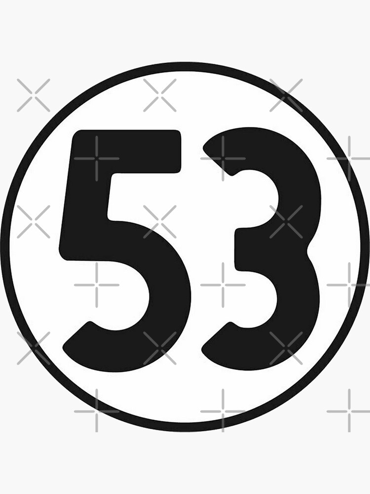 "Herbie's 53 Symbol" Sticker for Sale by Green-Hedgehog | Redbubble