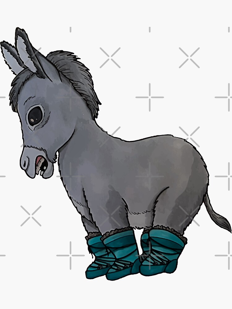 "Scared Donkey" Sticker for Sale by MuteEcho | Redbubble