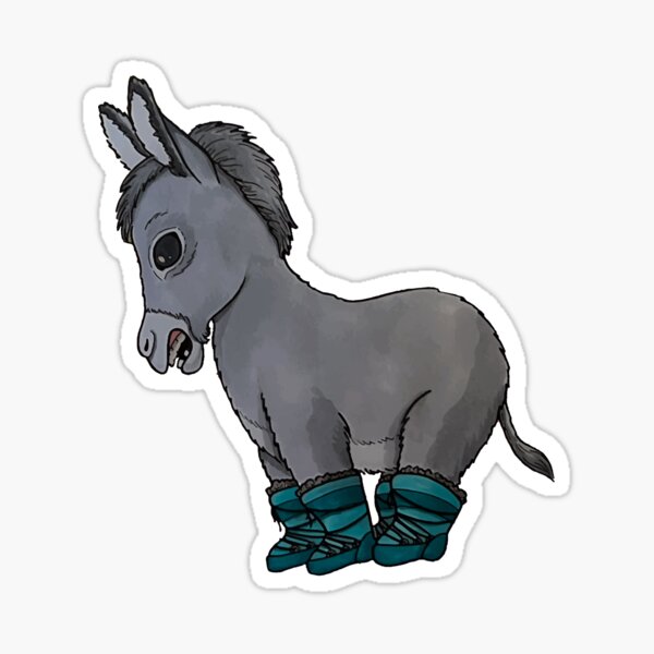 "Scared Donkey" Sticker for Sale by MuteEcho | Redbubble