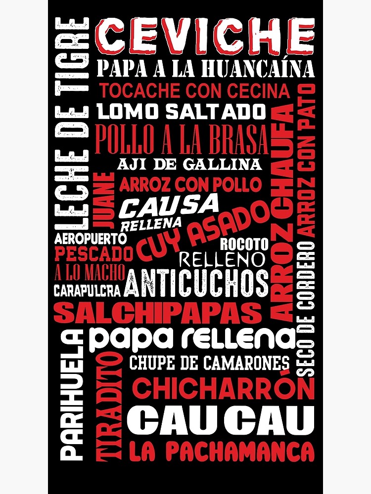 "Peruvian Foodie Peru Food Peruvian Food Ceviche Lomo Saltado" Poster ...