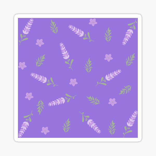 "Lavender Floral Print" Sticker for Sale by Cyber-Exhibit | Redbubble