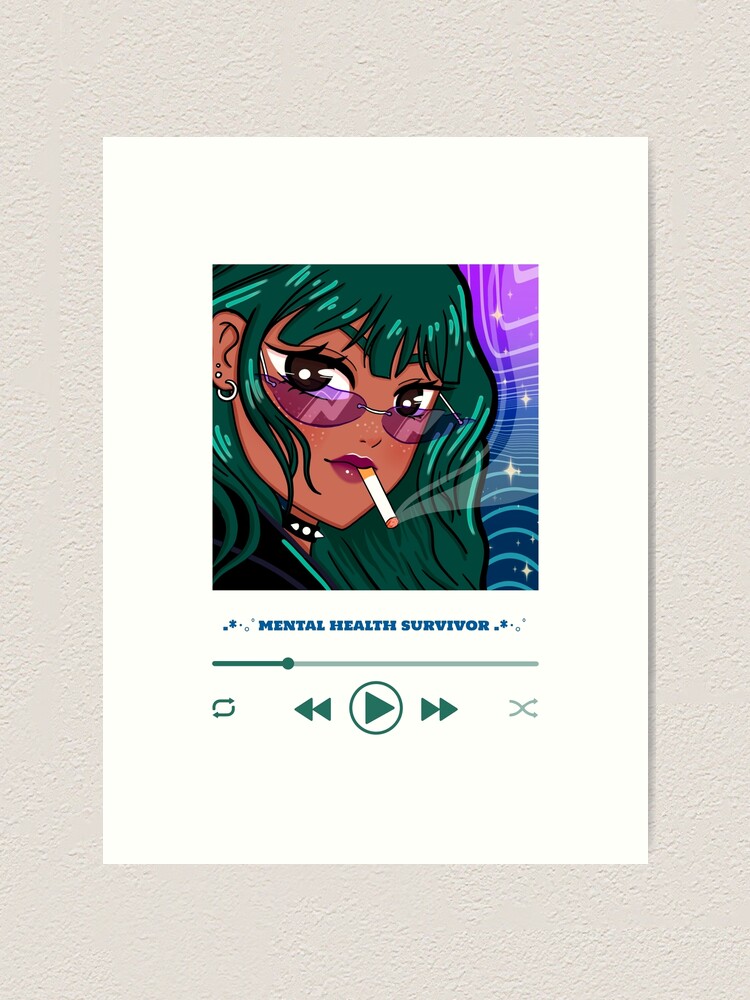 Mental Health Survivor Album Cover Art Print For Sale By Mediascape Redbubble