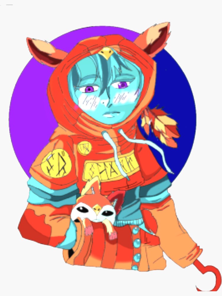 "Demi human fox boy" Sticker for Sale by Shark-to-the-B | Redbubble