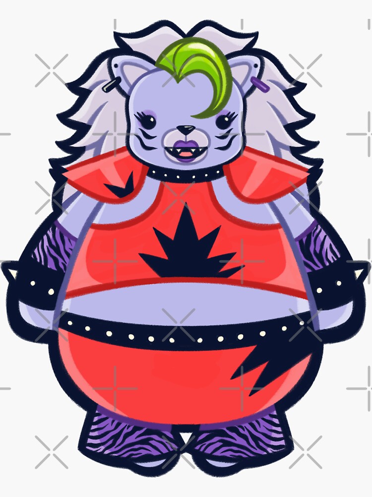 "Round Glamrock Roxy Sticker" Sticker for Sale by salemwaslost | Redbubble