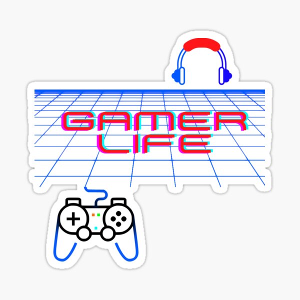 "Gamer life" Sticker for Sale by Puns-N-Such | Redbubble