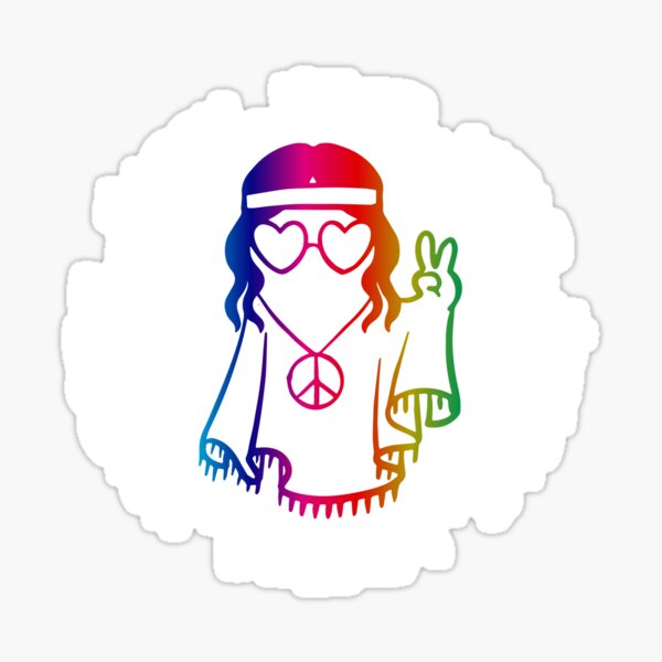 "rainbow hippie pride " Sticker for Sale by TATSANDARTS | Redbubble