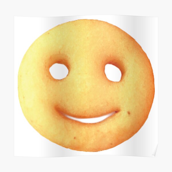 "Smiley French Fry" Poster for Sale by ginaginagina | Redbubble