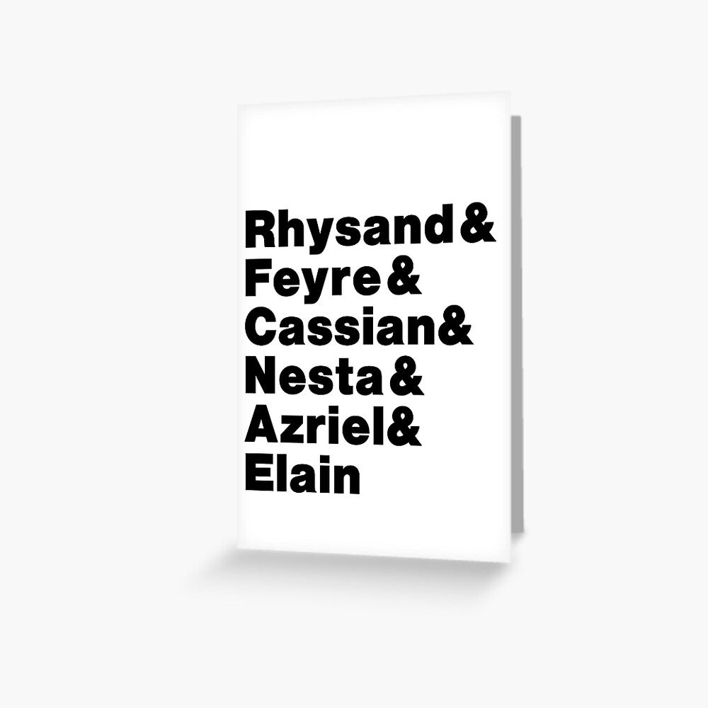 "ACOTAR Brothers and Sisters Line Up" Greeting Card for Sale by ...
