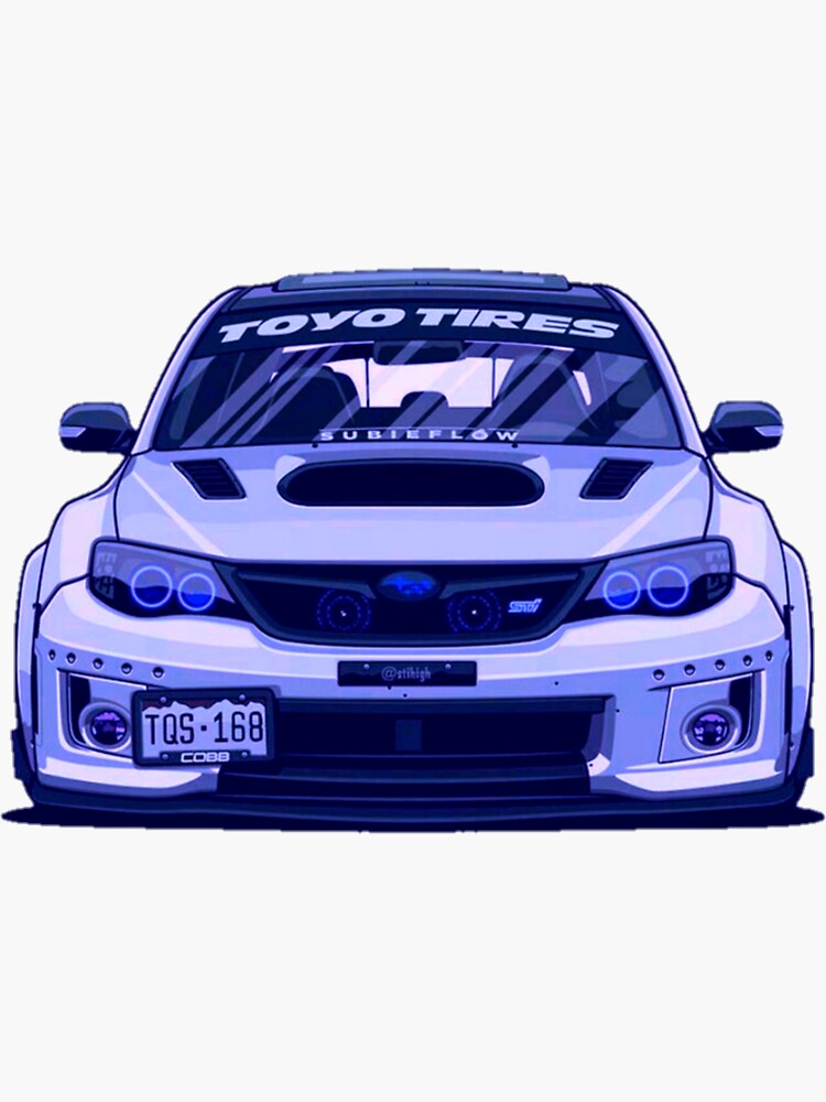 "A blue subie - Toyo tires" Sticker for Sale by shanilhasantha | Redbubble