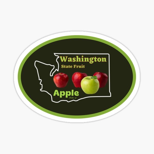 "Washington State Fruit. with Apples Malus sp." Sticker by Goalcoach ...