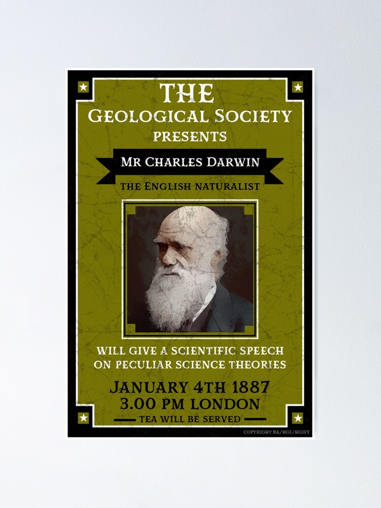 "Charles Darwin Vintage Retro Art - Biologists And Geologists - Science ...