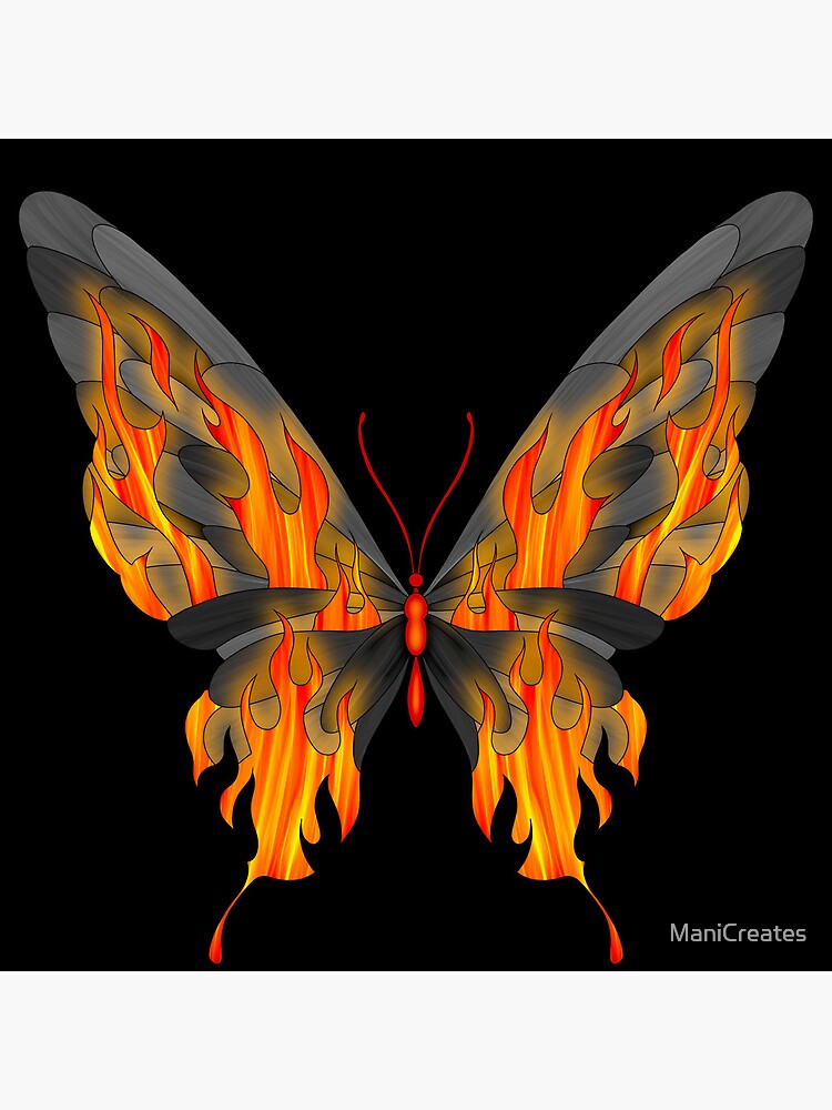 "Fire butterfly aka Firefly" Poster for Sale by ManiCreates | Redbubble