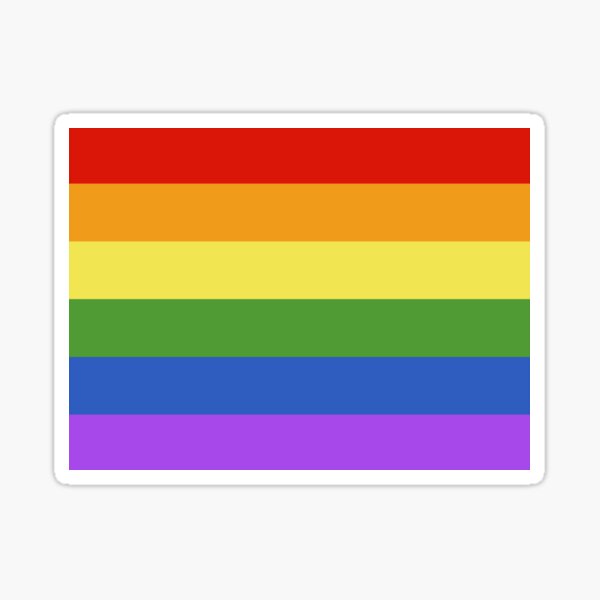 "Gay Flag" Sticker for Sale by emomathteacher | Redbubble