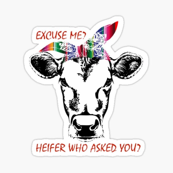 "Excuse me?" Sticker for Sale by KayArtDesign | Redbubble