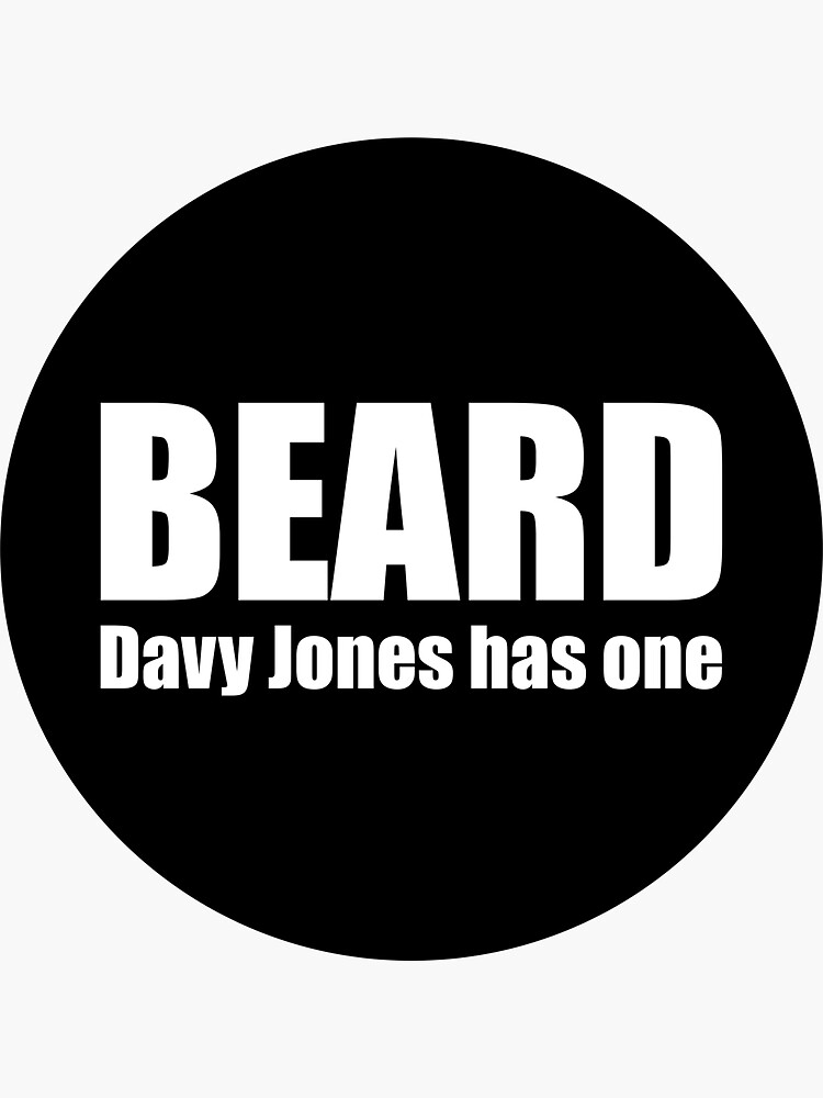 "davy jones, beard" Sticker for Sale by BChinBeards | Redbubble