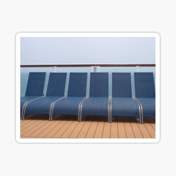 "Cruise Ship Deck Chairs" Sticker for Sale by urbanfragments | Redbubble