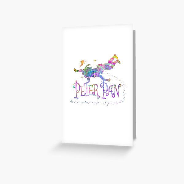 "Colorful Peter Pan" Greeting Card for Sale by maryedenoa | Redbubble
