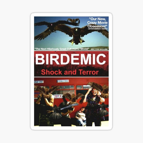 "Birdemic Movie" Sticker for Sale by marianblevins | Redbubble