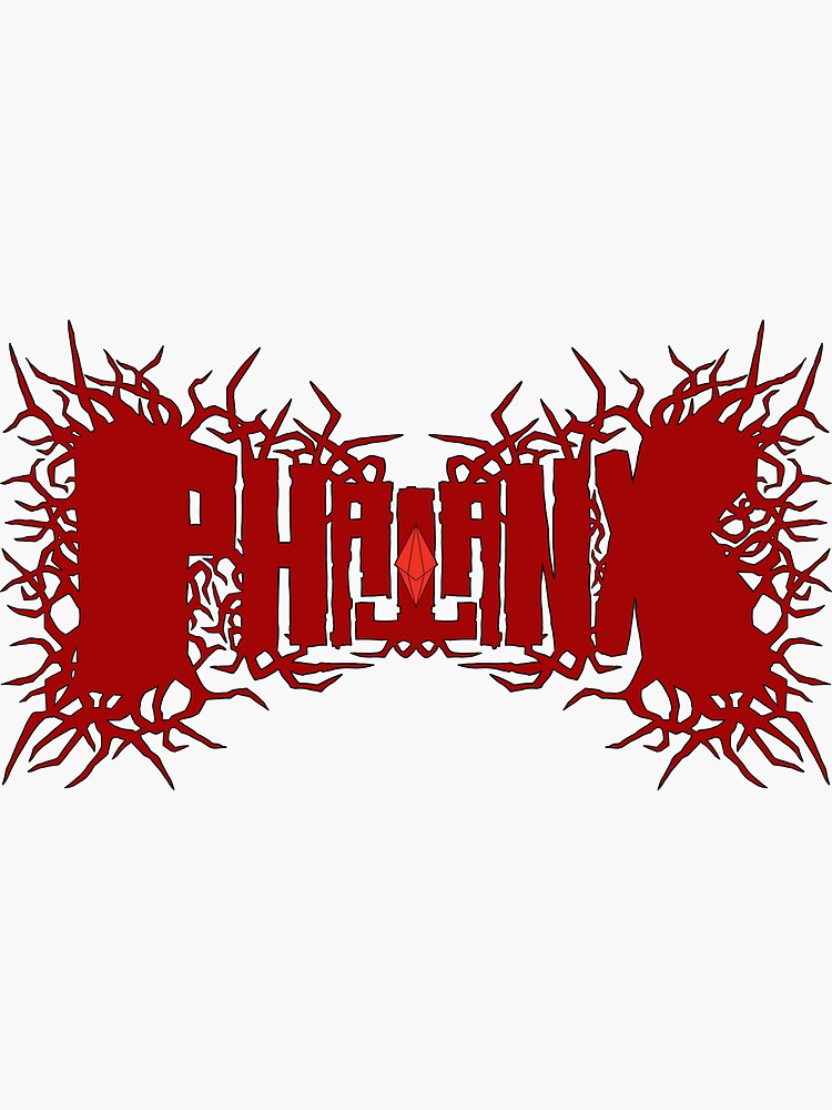 "PHALANX - LOGO" Sticker for Sale by grimmsect | Redbubble