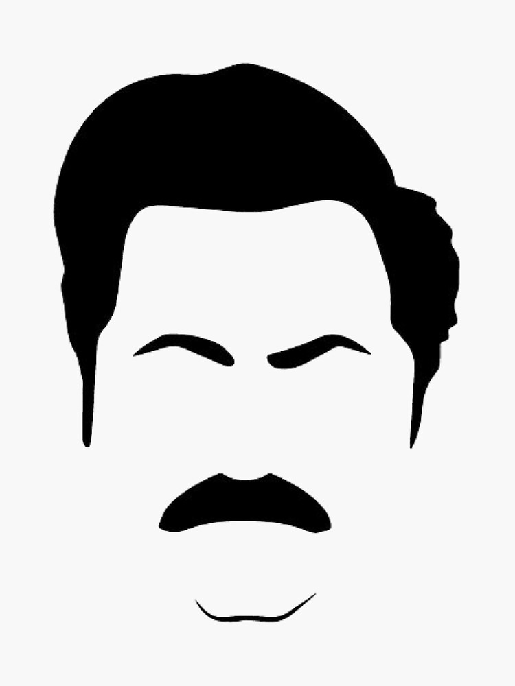 "Ron Swanson" Sticker for Sale by Bribribaycakes | Redbubble