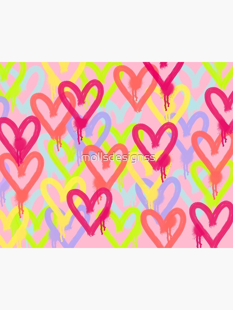 "drippy heart abstract " Poster for Sale by mollsdesignss | Redbubble