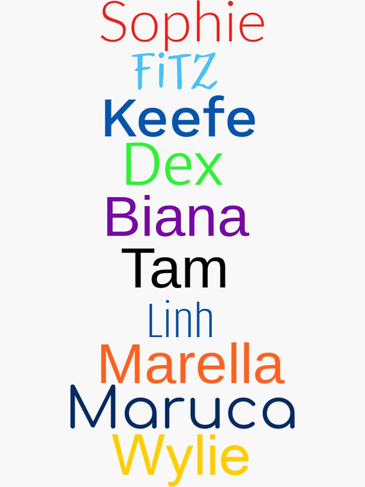 "kotlc characters list" Sticker for Sale by AquilaAquarius | Redbubble