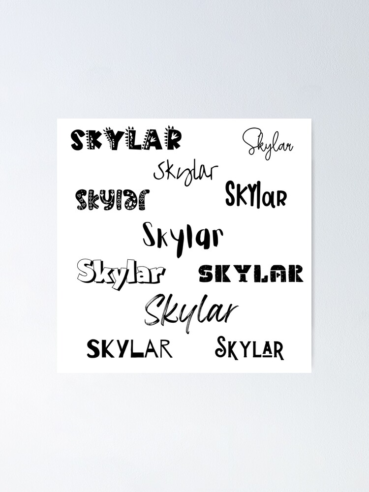 "Skylar in 10 different fonts" Poster for Sale by magleen | Redbubble