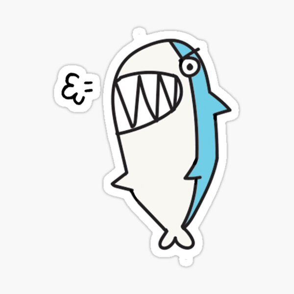 "Mr. Grumpy Shark" Sticker for Sale by tofusan | Redbubble
