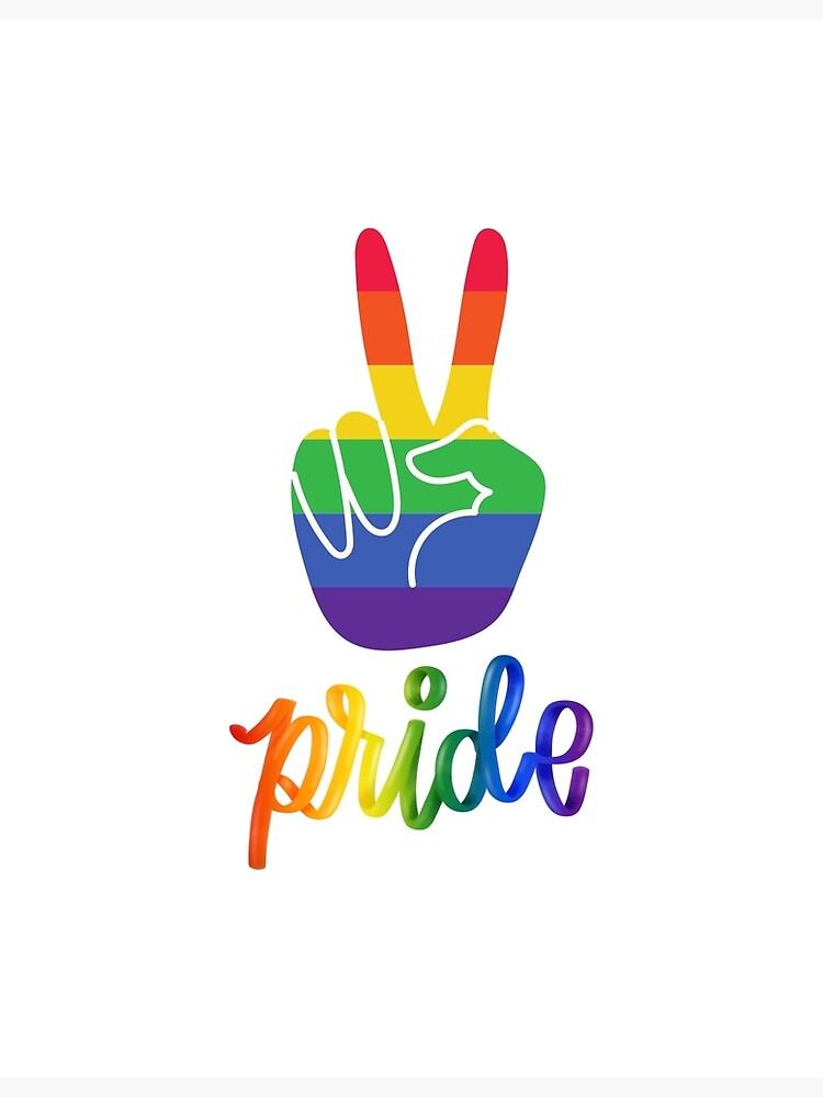 "Colorful Peace Sign LGBTQ Pride " Poster for Sale by Starfox94 | Redbubble