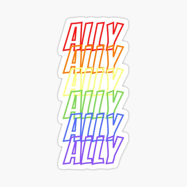 "Allyship Pride month" Sticker for Sale by MiniKila | Redbubble