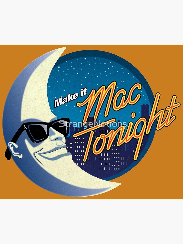 "1980s Big Burger Joint Mac Tonight Character and Logotype " Art Print ...