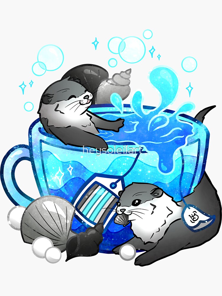 "Pride Flag Teacup - Otter Ocean Demiboy" Sticker for Sale by ...