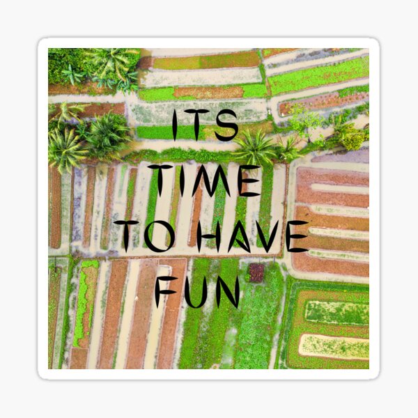 "Its Time to Have fun" Sticker for Sale by PBSR | Redbubble