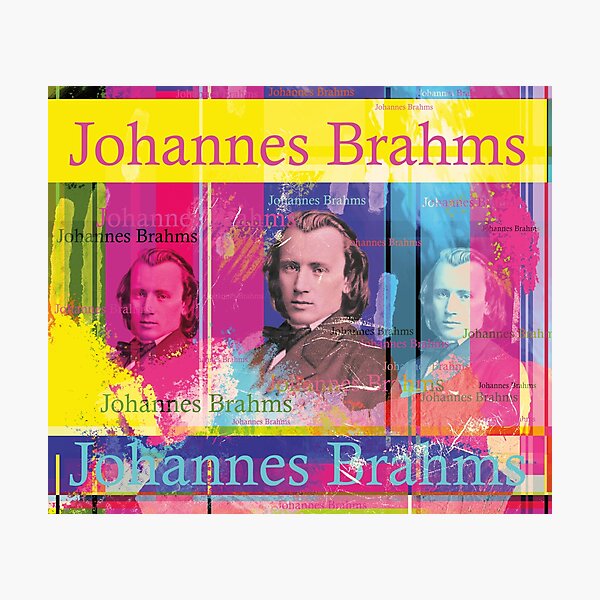 "beautiful Johannes Brahms portrait, important German composer ...