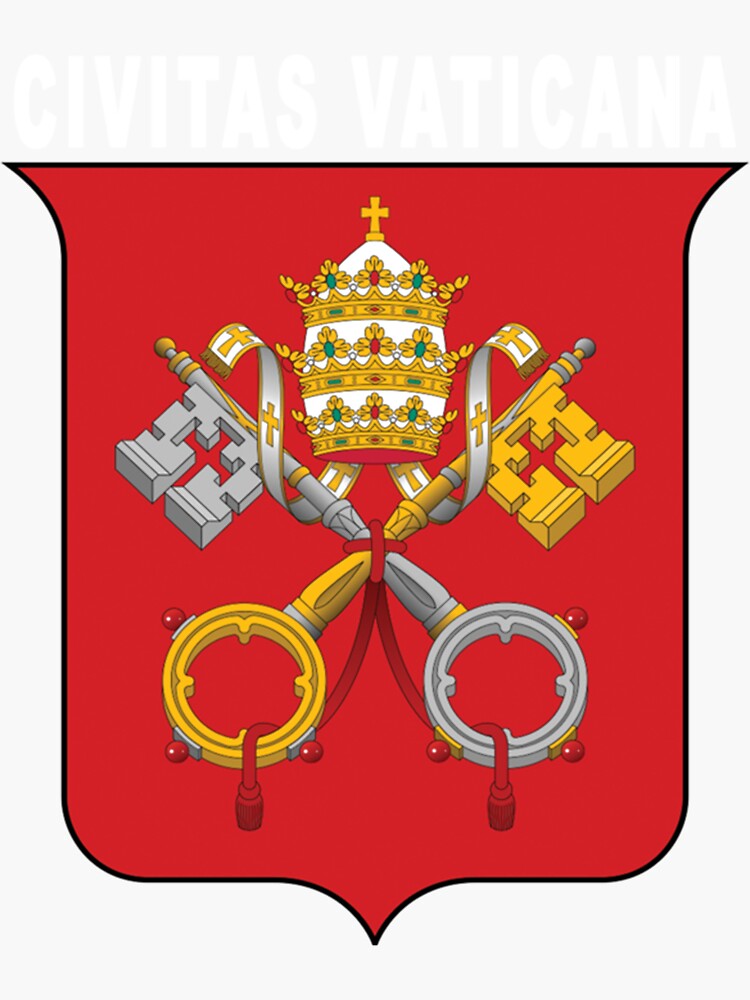 "VATICAN EMBLEM LATIN LANGUAGE CHRISTIAN DESIGN" Sticker for Sale by ...