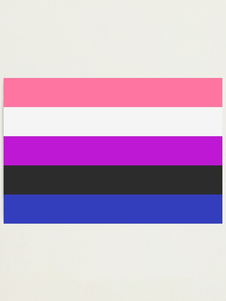 Genderfluid Gender Fluid Pride Flag Queer Lgbt Photographic Print