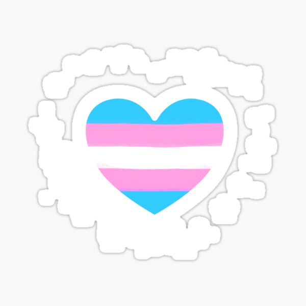 "Trans Pride Heart" Sticker for Sale by PHNDZMND | Redbubble