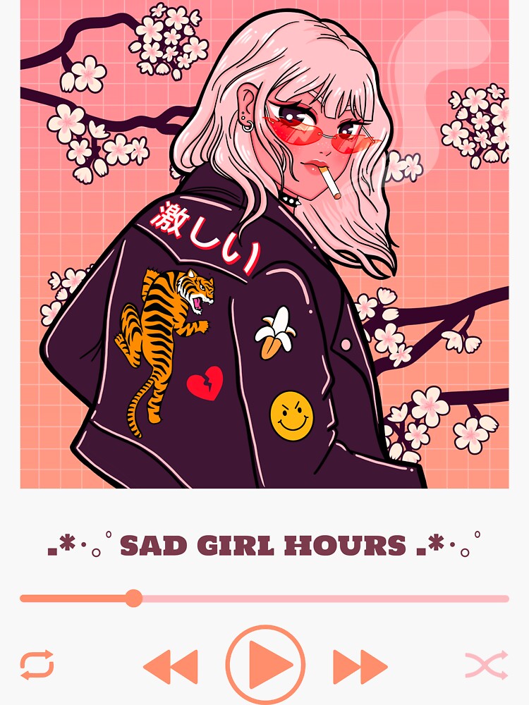 "Sad Girl Hours - Album Cover" Sticker for Sale by Mediascape | Redbubble