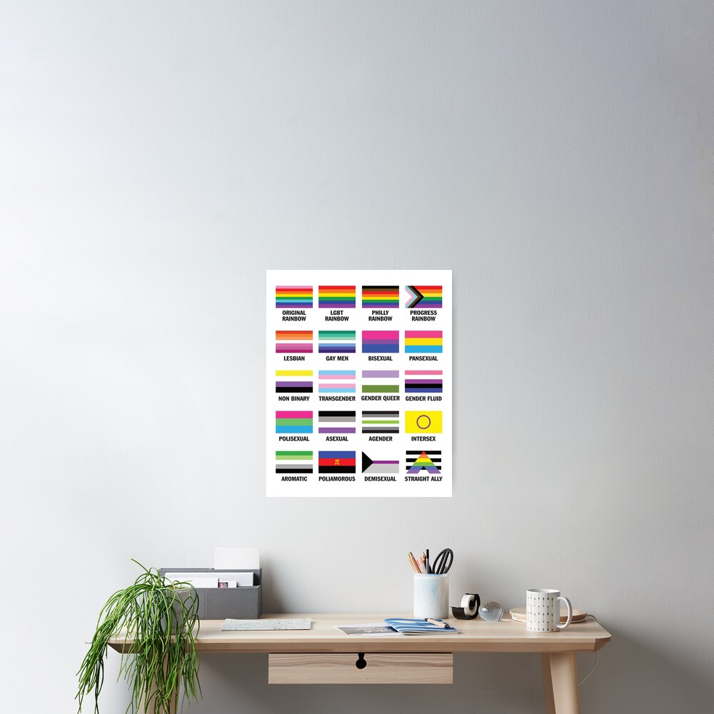 Lgbtqia Rainbow Pride Flags Poster For Sale By Adventuretee Redbubble