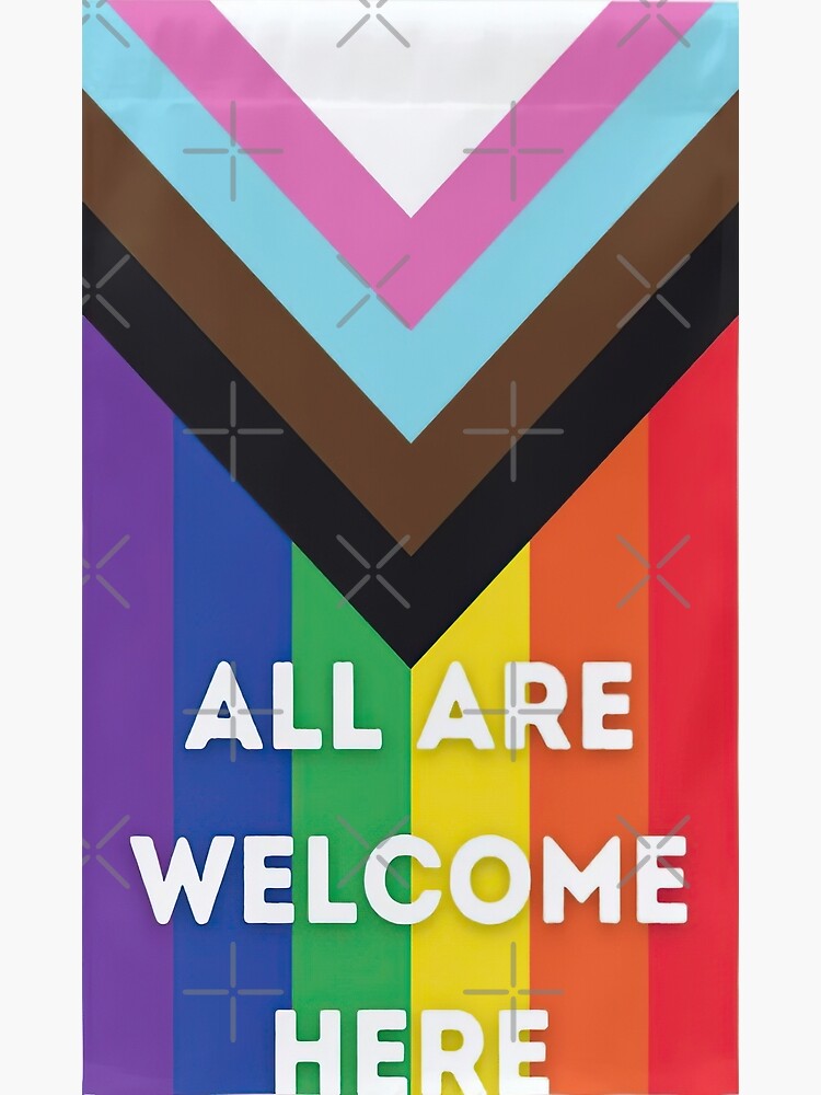 "You Are Welcome Here Pride Ally LGBT Flag" Poster for Sale by ...